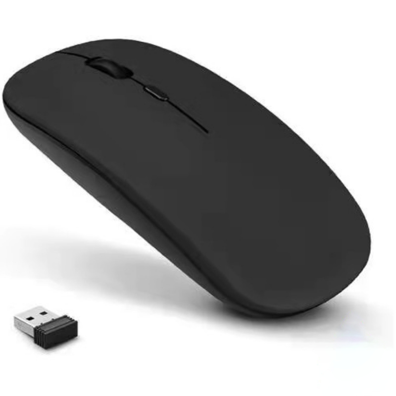 Mouse Sem Fio Óptico Ultrafino Slim USB para PC Computador Notebook + 2 ...
