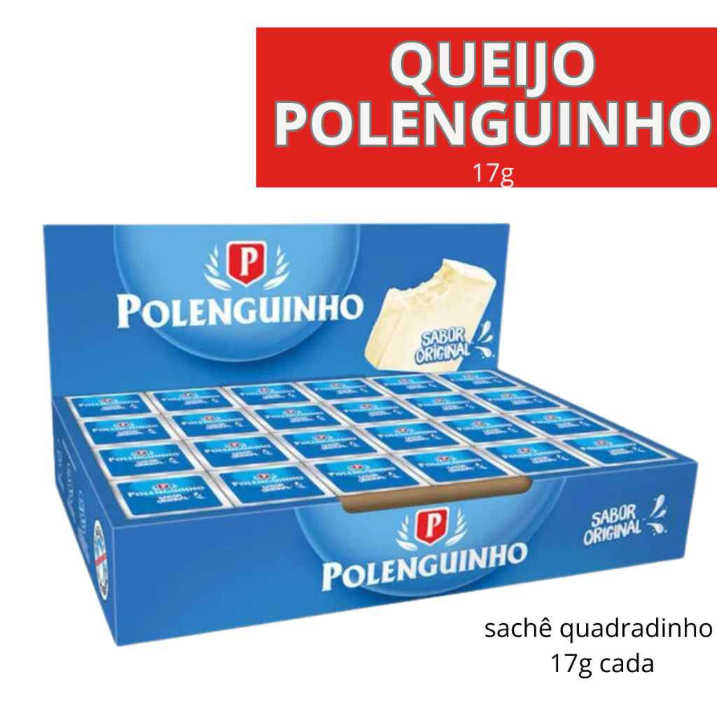 Queijo Polenguinho Tradicional Caixa Com 72 ou 36 Unidades De 17g cada ...