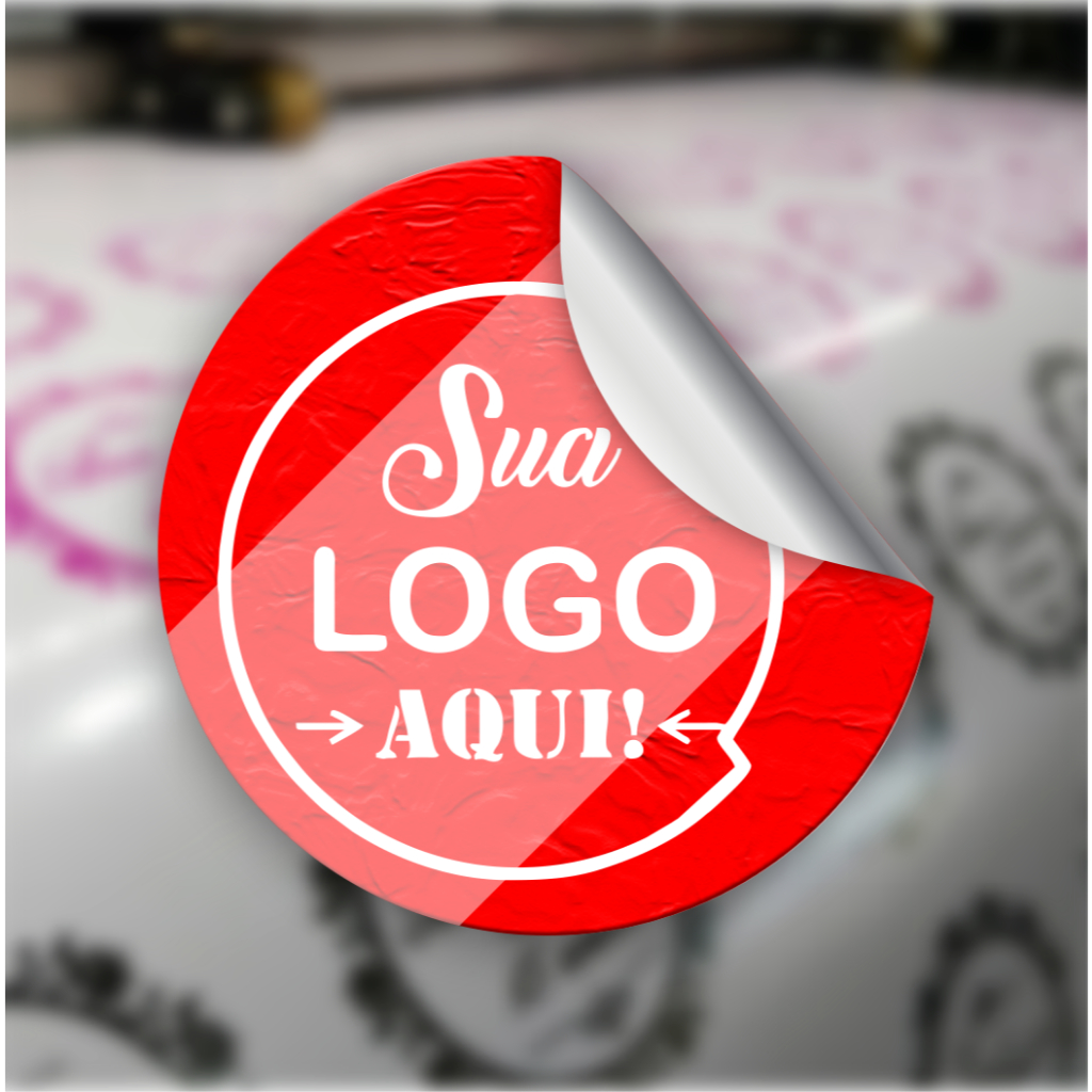 100 Adesivos Vinil Personalizados 7x7 cm Recorte Eletrônico | Shopee Brasil