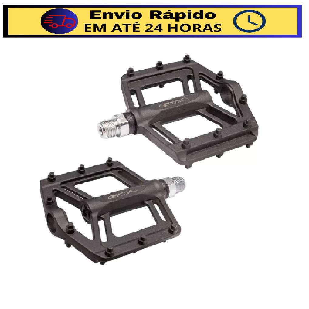 Pedal 9/16 Plataforma Alumínio Preto Com Eixo Cromoly Bucha du Rolamento Selado GTA | Shopee Brasil