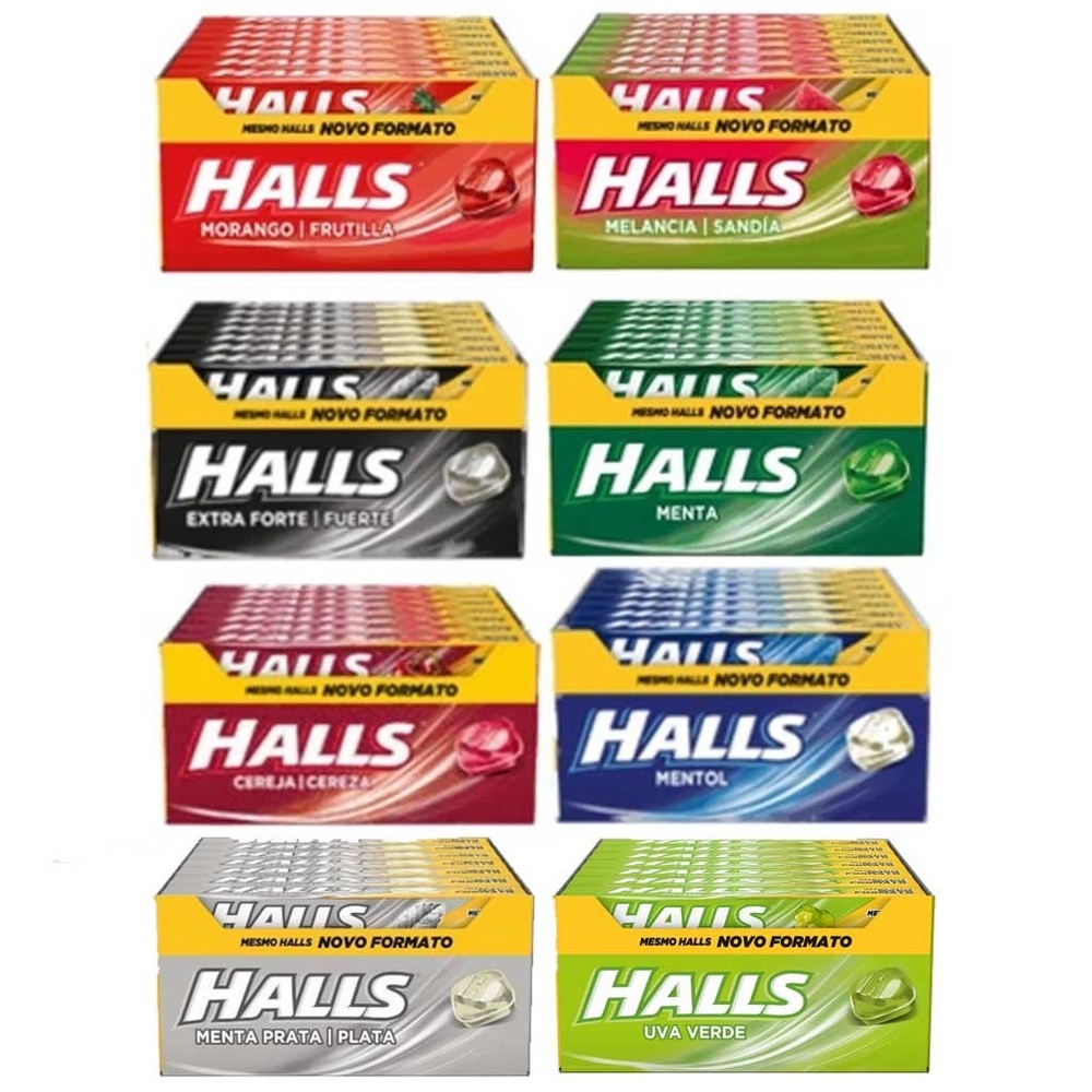 Bala Halls Drops caixa com 21 Unidades - Escolha seu Sabor | Shopee Brasil