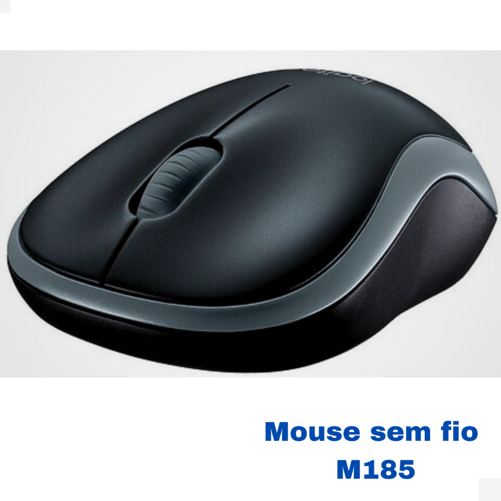Mouse sem fio Logitech M185 10000 dpi 2.4 Ghz | Shopee Brasil
