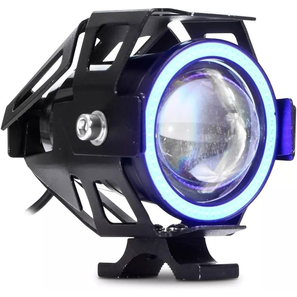 Mini Par Farol Auxiliar Milha U7 Led Alta Potencia Para Moto Branco Ou ...