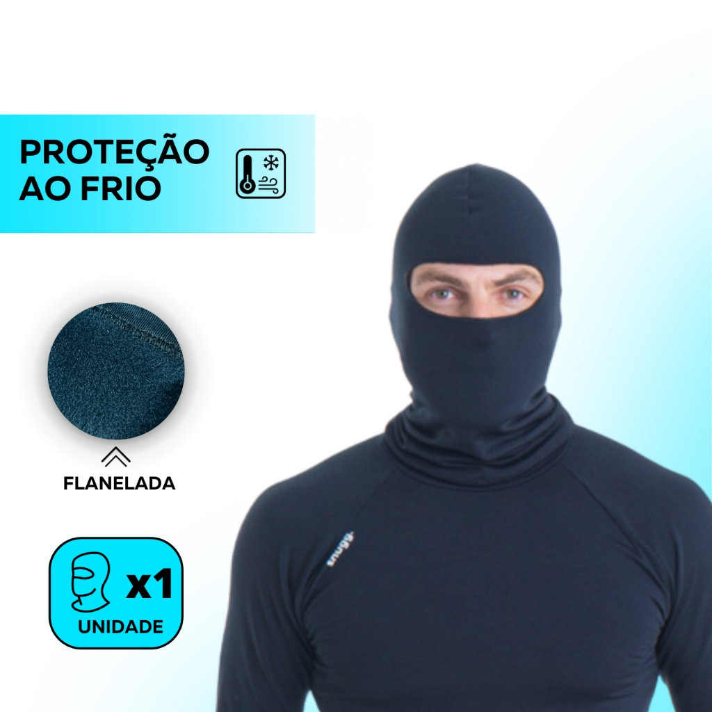 Balaclava Touca Ninja Gorro Térmico Snugg Proteção ao Frio Intenso ...