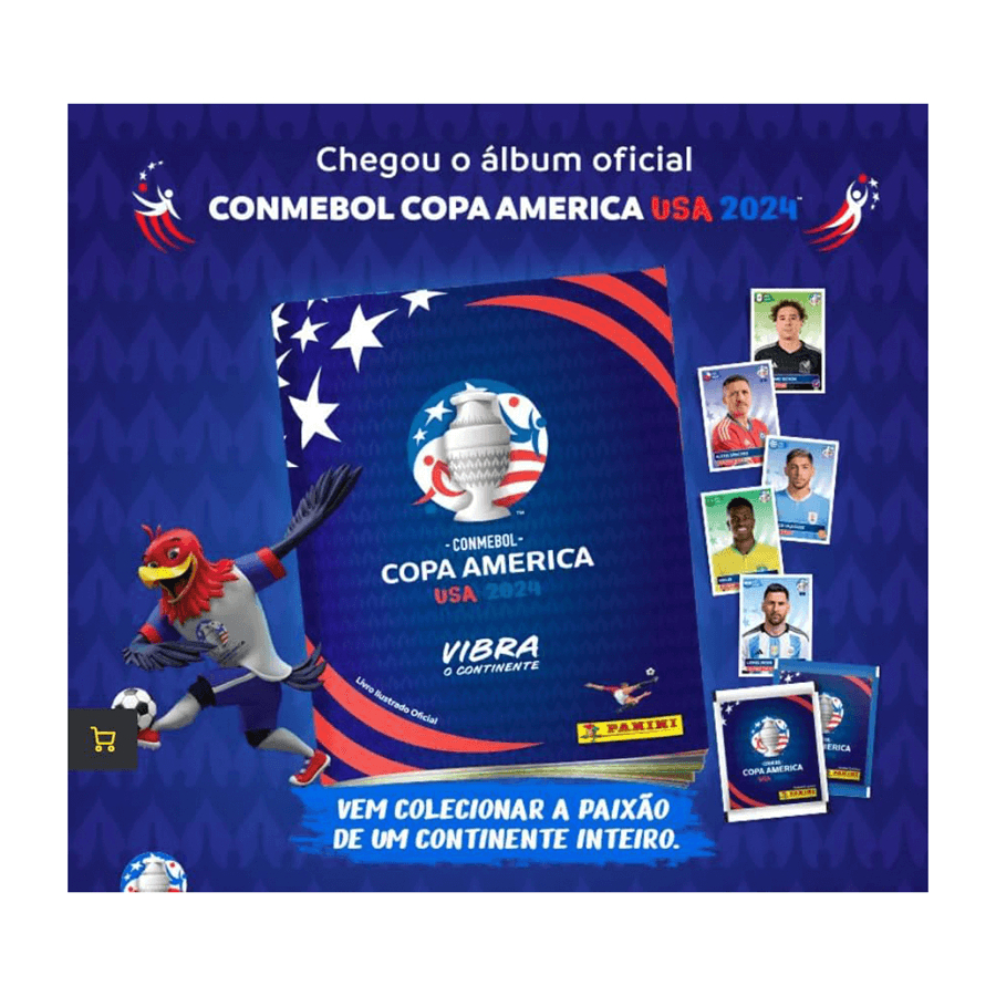 Conmebol Copa América 2024 - Álbum Capa Cartão 06 envelopes (30 ...