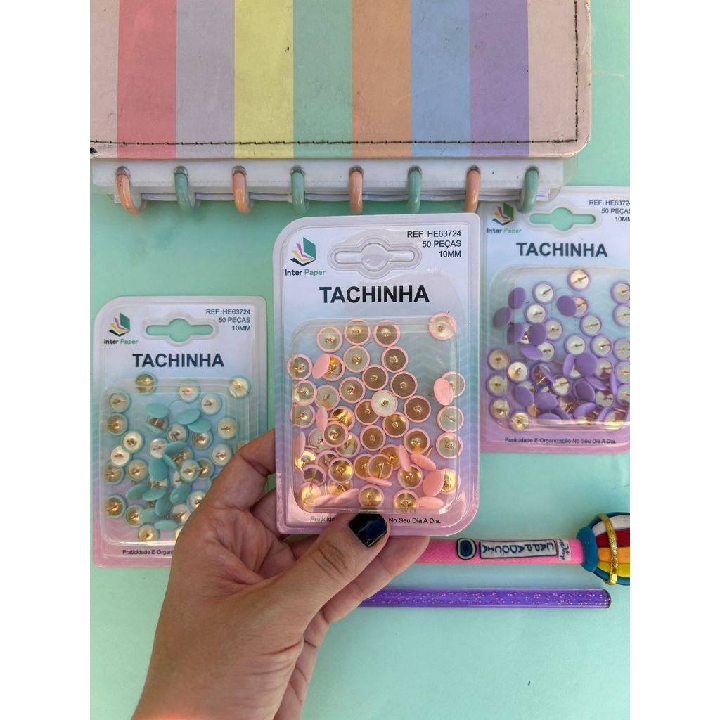 Kit Tachinhas 50 Peças 10mm Papelaria | Shopee Brasil