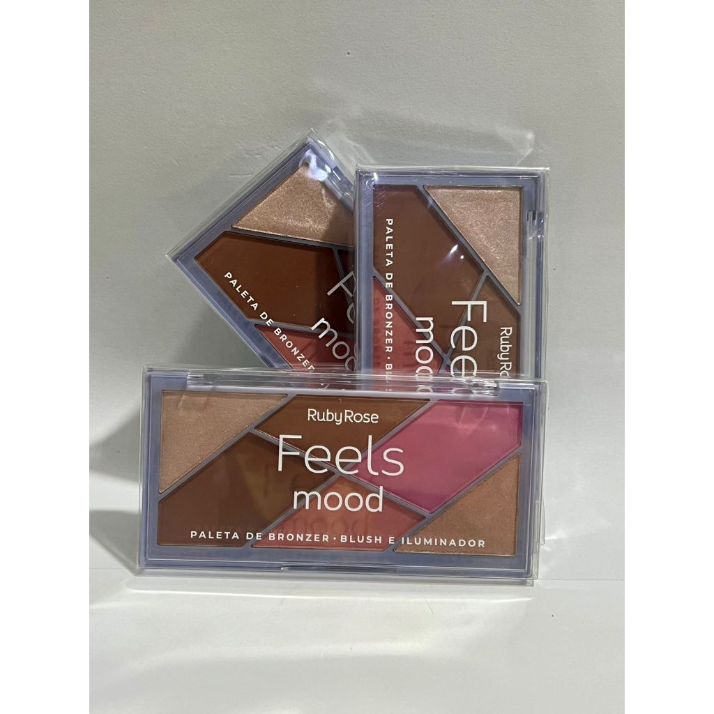 PALETA DE BRONZER BLUSH E ILUMINADOR RUBY ROSE | Shopee Brasil