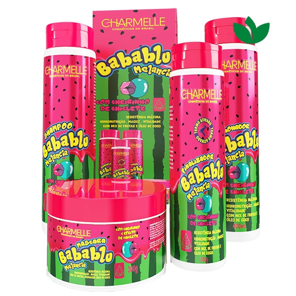 Kit Capilar BABABLU MELANCIA 4 Itens Charmelle Cosméticos | Shopee Brasil