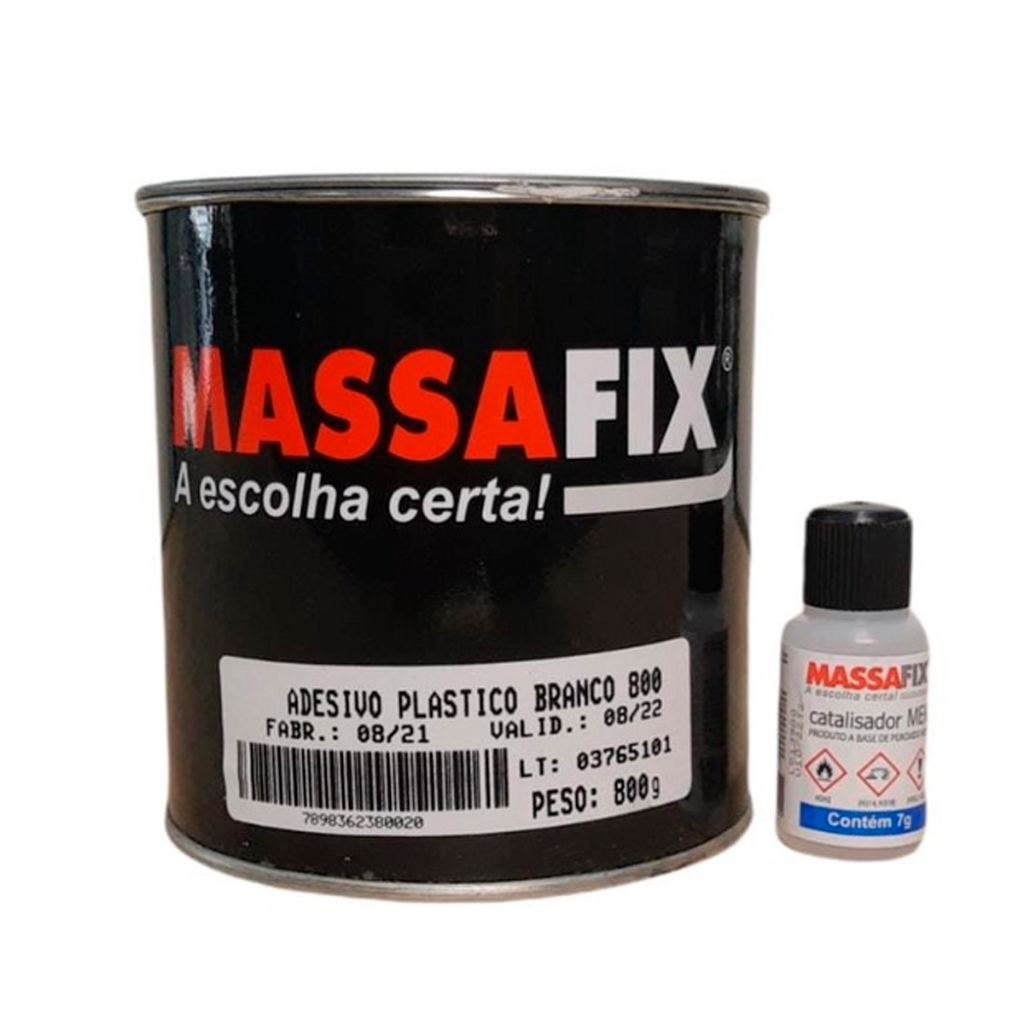 Massa Plástica Para Mármore Automotiva Massa Fix BRANCA 800gr | Shopee Brasil