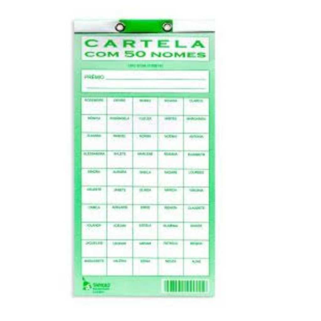 150 CARTELAS DE RIFA 50 Nome De Mulher | Shopee Brasil