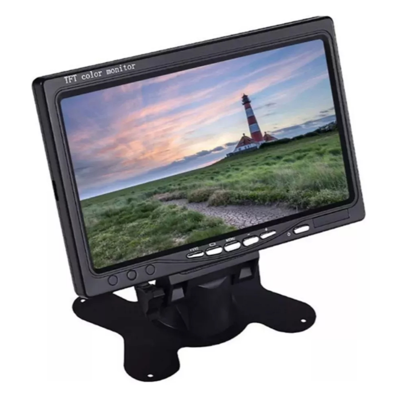 Monitor Portátil LCD 7 Polegadas de Excelente Qualidade Cor Preto ...