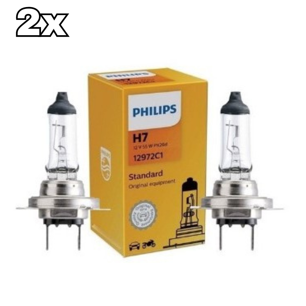 Kit 2 Lâmpada Farol Automotivo H7 Philips 12v 55w 12972c1 | Shopee Brasil