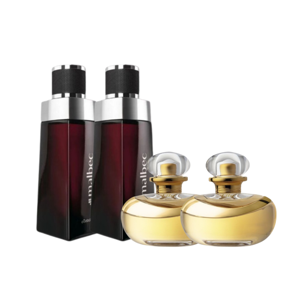 Kit 4 Perfumes Tradicional - 2 Lily + 2 Malbec 100ml Cada | Shopee Brasil