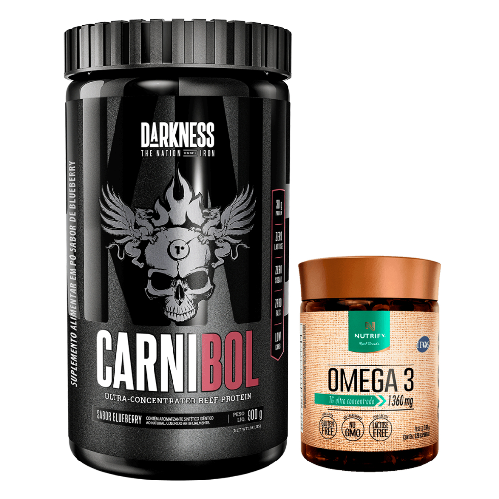 Carnibol 900g - Darkness - Blueberry + Ômega 3 - 120 Cáps - Nutrify ...