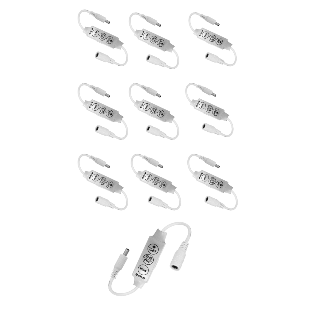 kit 5un/Kit 10un Dimmer Controlador Strobo Para Fita Led Barra de Led 1 ...