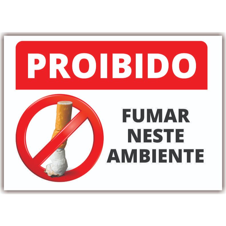Placa Proibido Fumar | Shopee Brasil