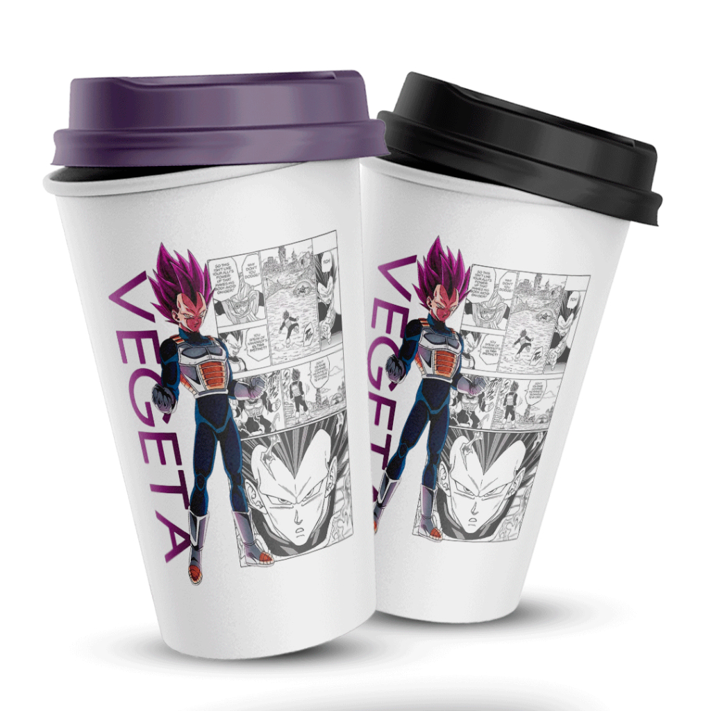 Copo Eco Com Tampa Bucks Vegeta Dragon Ball 600ml | Shopee Brasil