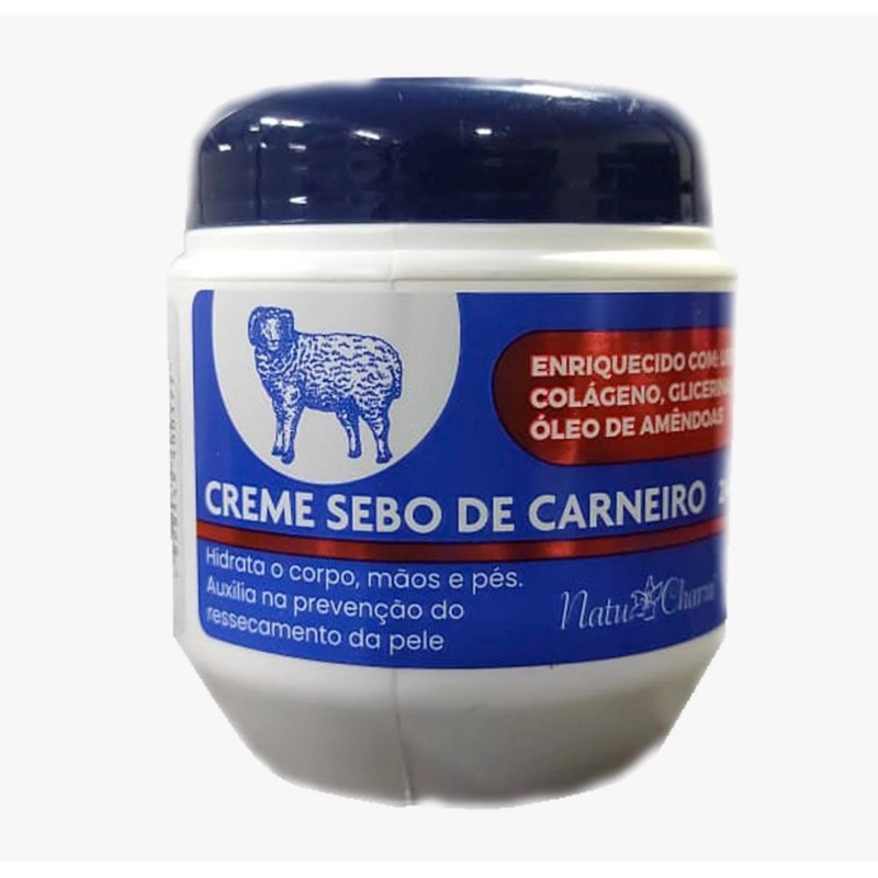 Creme Sebo de Carneiro Hidratante 240g Natu Charm original | Shopee Brasil