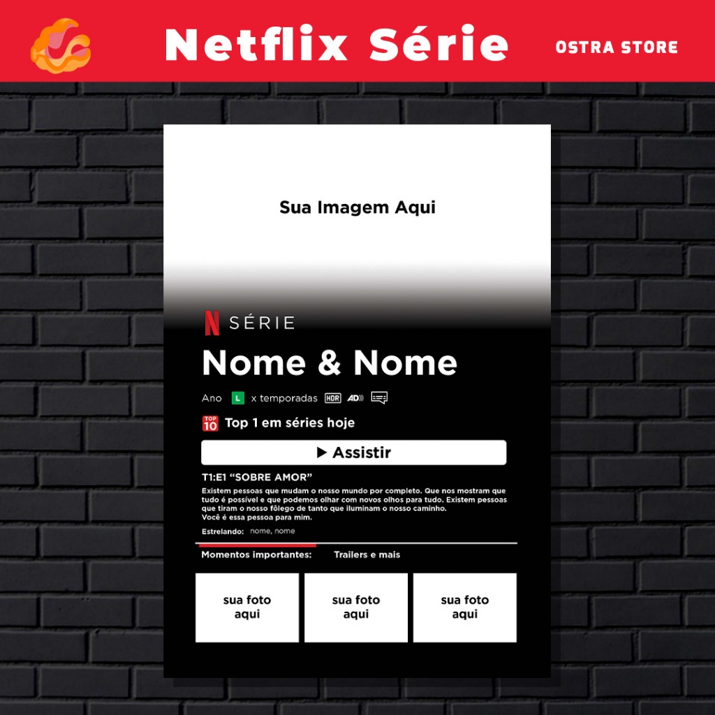 Quadro Netflix Séries - Placa MDF & Quadro com Moldura - namorados - casal - familia | Shopee Brasil