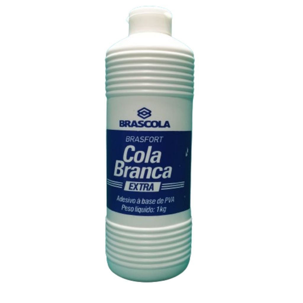 Cola Branca Brascola Brasfort Liquida frasco 1kg a melhor cola Branca ...