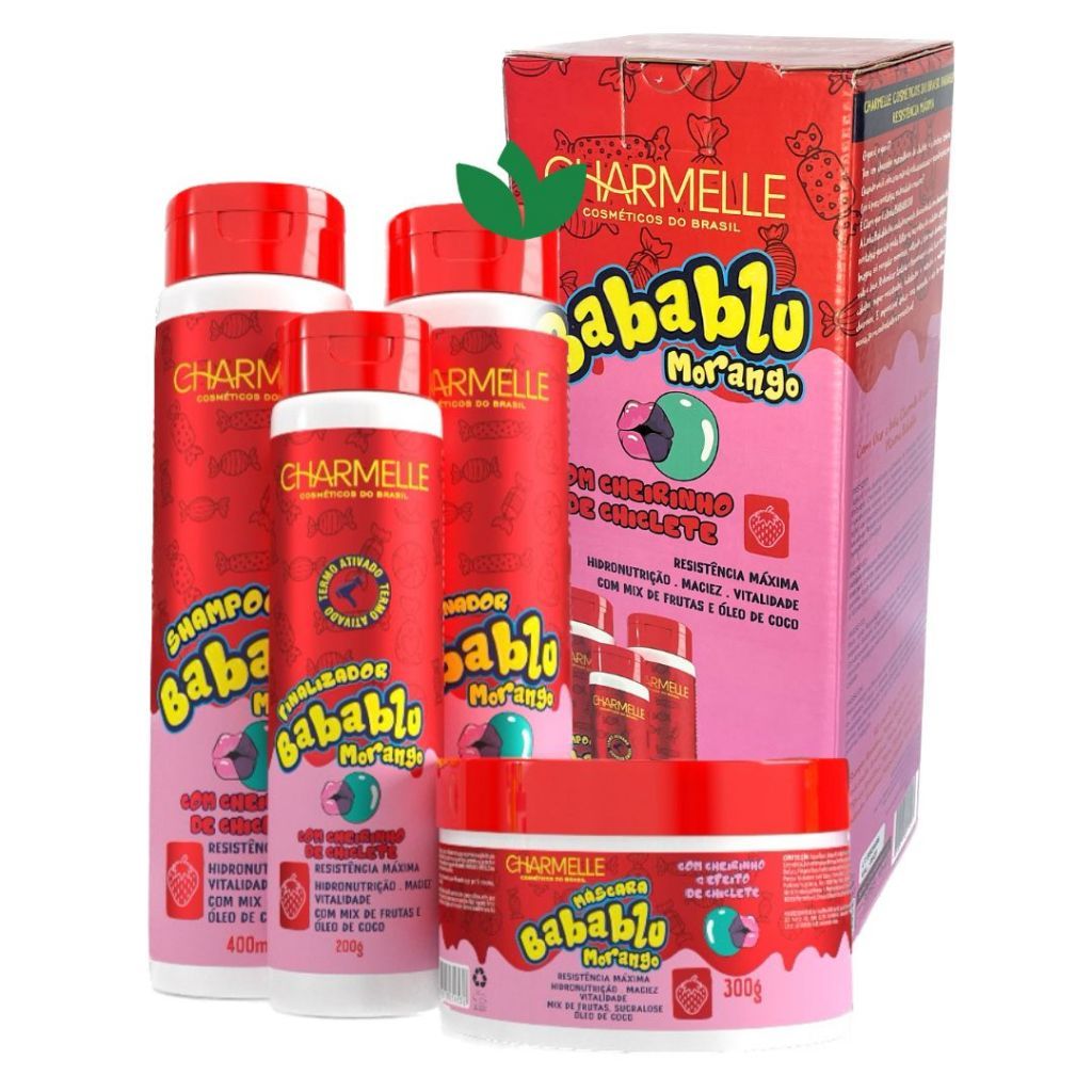 Kit Babalu Shampoo Condicionador Mascara e Finalizador termico Tutti ...