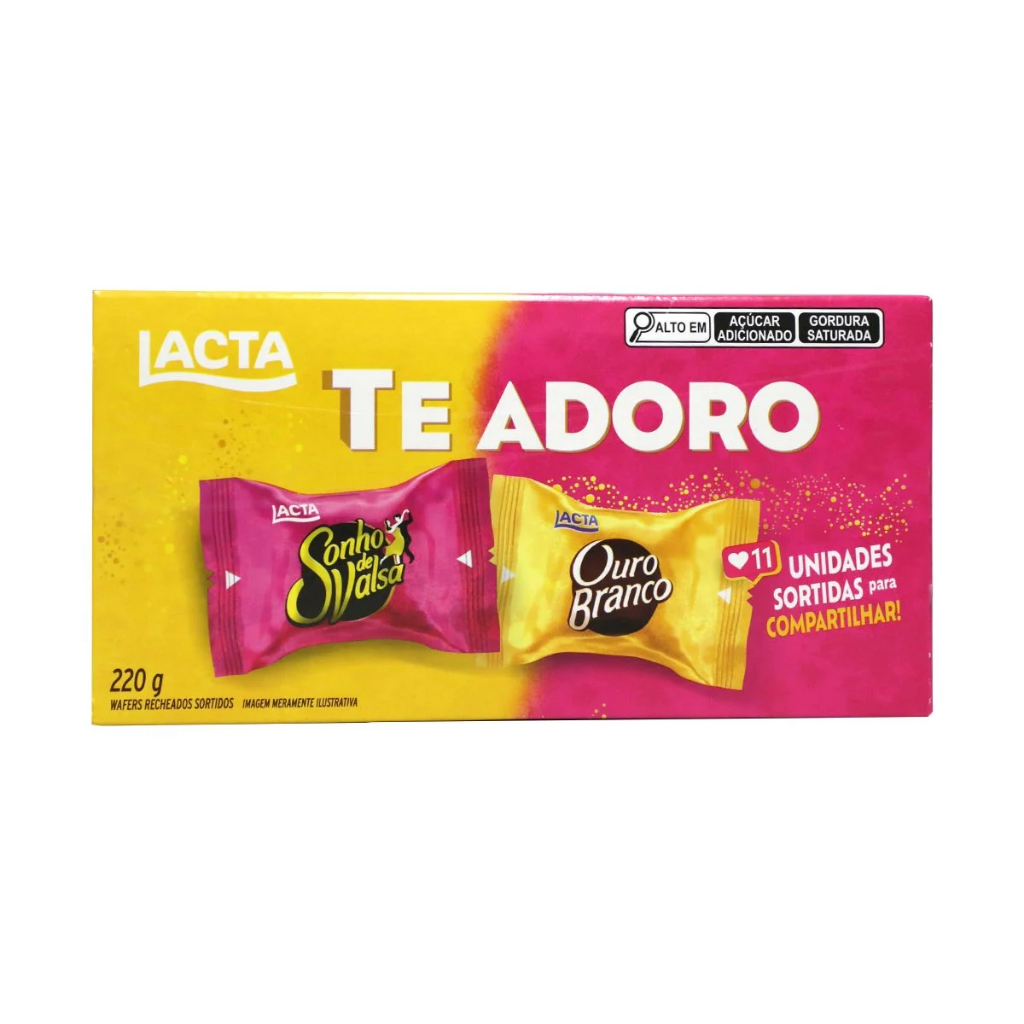 Caixa de bombom de chocolate Ouro Branco e Sonho de Valsa Lacta 220g ...