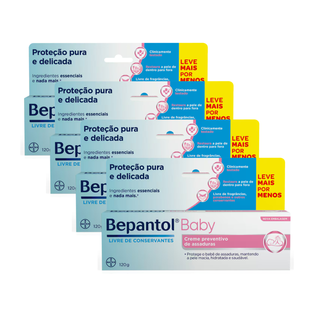 Kit 4 Bepantol Baby 120g - Pomada de Assadura | Shopee Brasil