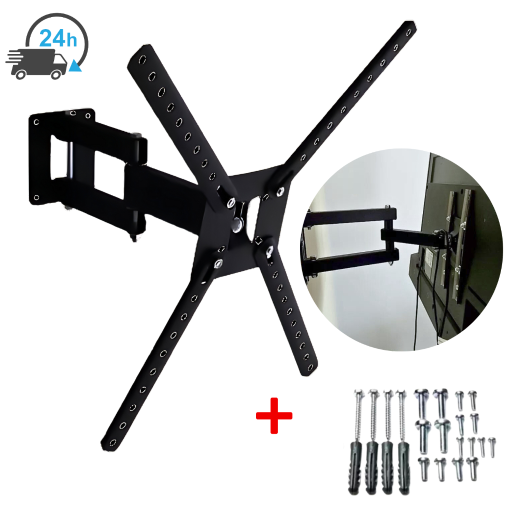 Suporte Para TV 10 à 55 Polegadas Suporte Tri-Articulado Para Tv LED ...