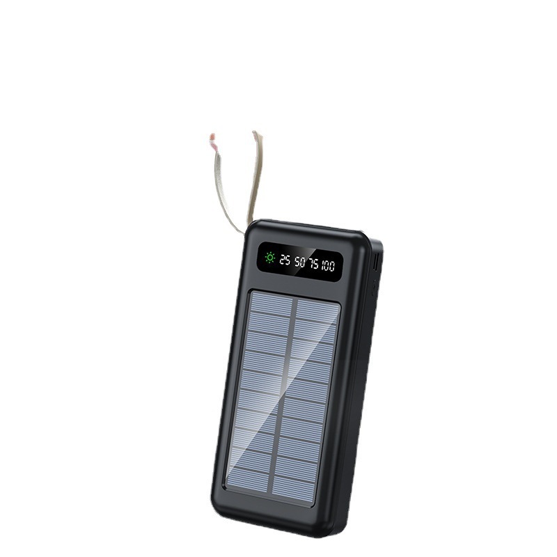 Carregador Portátil Power Bank Solar 10.000mah Com cabos 5 Em1 LED ...