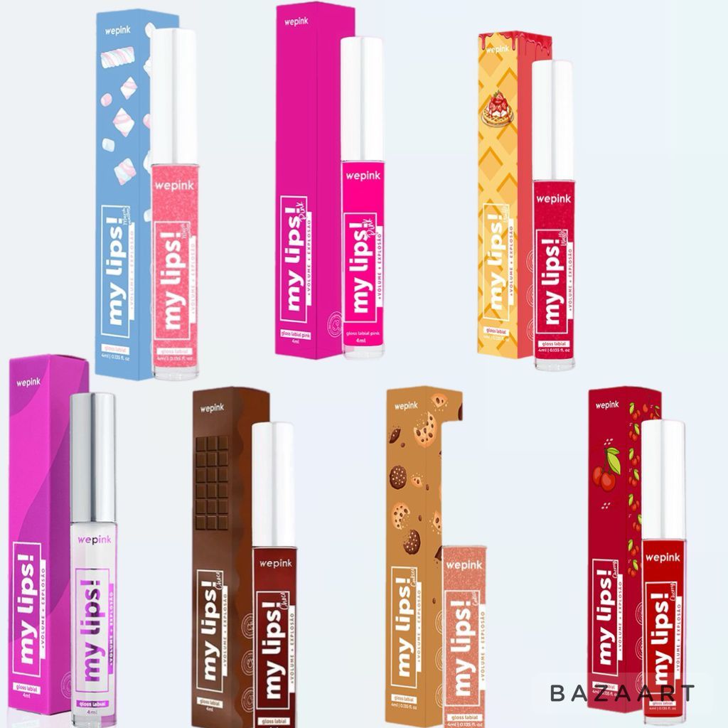 Gloss My Lips -Todos os Sabores - 4ml - Wepink - MY LIPS COOKIE - MY LIPS INCOLOR - WE PINK ...