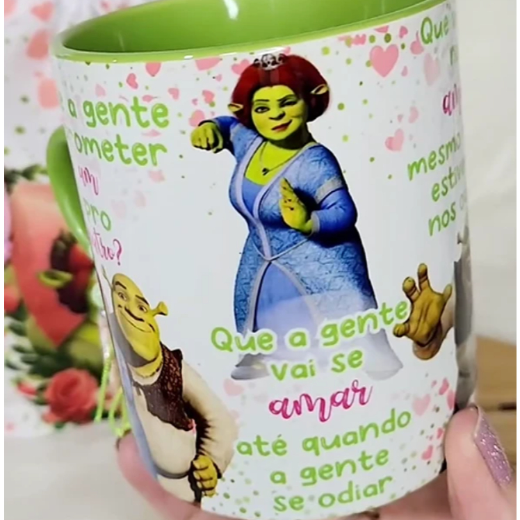 Caneca Personalizada dia dos Namorados Shrek e Fiona O que a gente vai ...