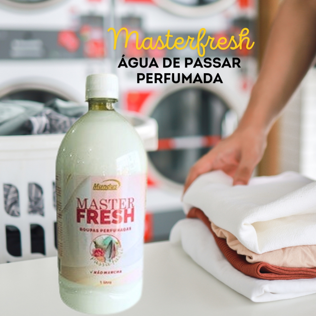 Passa Fácil Masterfresh 1L Água de Passar finalizador de roupa | Shopee Brasil