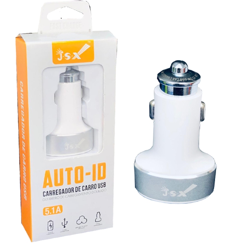 Carregador Para Celular Automotivo de Carga Rápida 5.1a 3 Portas Usb ...