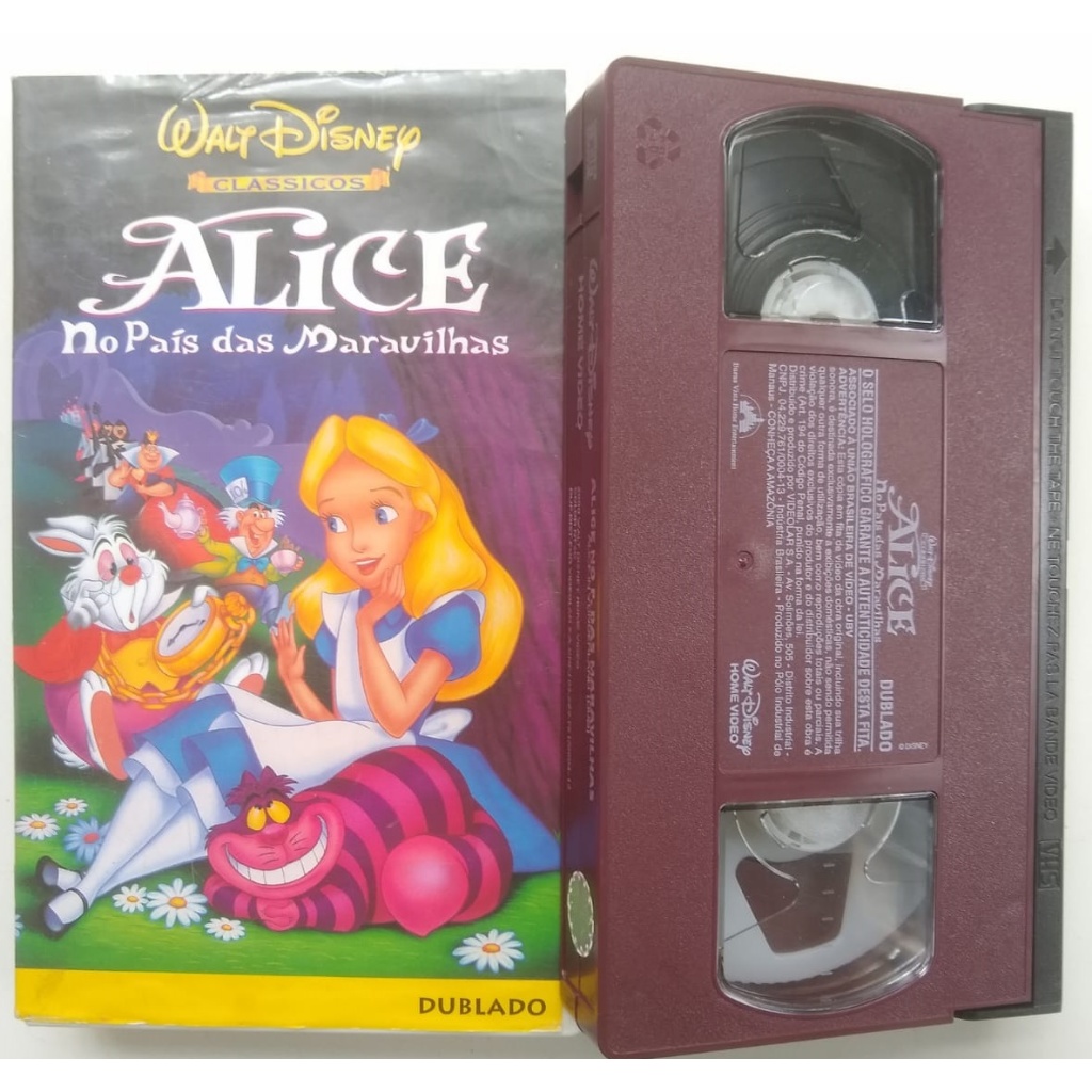 Fita de Vídeo VHS Original - Alice no País das Maravilhas - Walt Disney ...