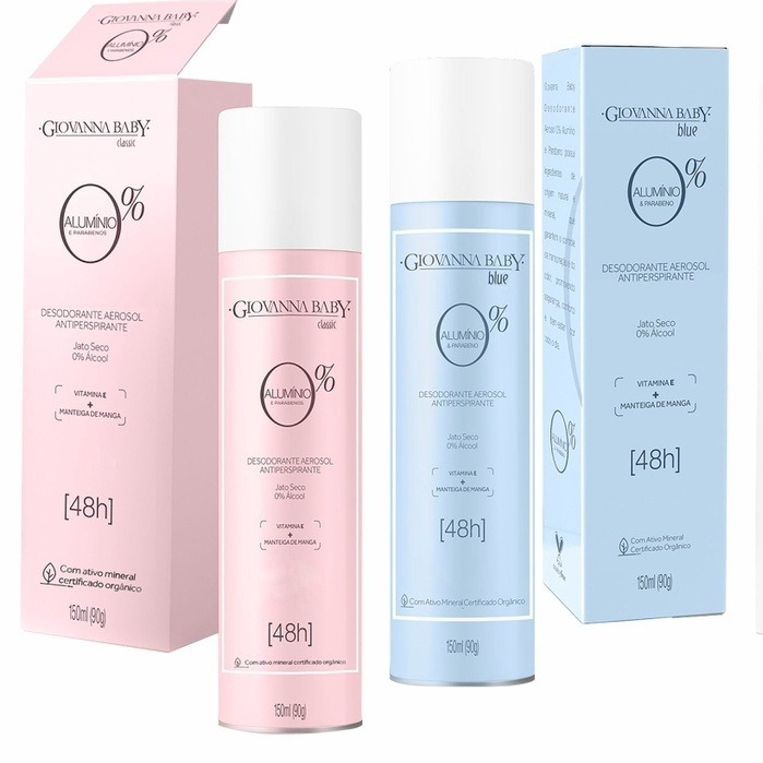 Desodorante Aerosol Giovanna Baby 0% Alumínio 150ml | Shopee Brasil