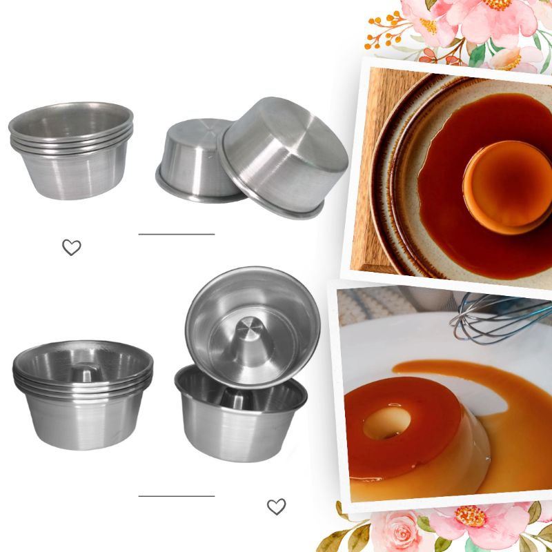 Kit 12 Mini Formas P/ Pudim de Alumínio 200ml - 6 com cone central e 6 sem cone central 200ml ...