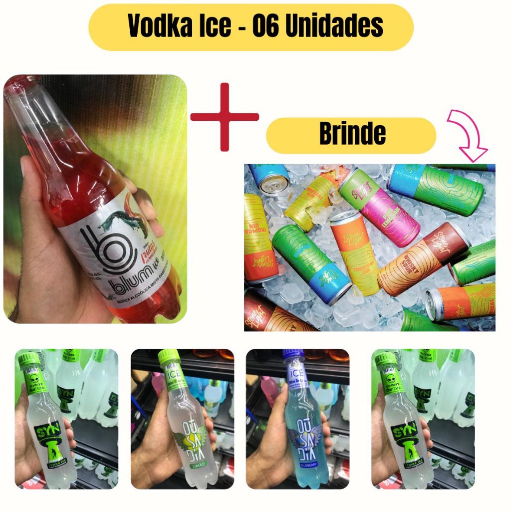 Vodka Ice 300 ml - Syn - Ousadia - Blum e Jet Ice (Fardo com 06 ...