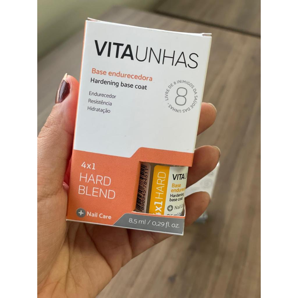 Base Hard Blend 4x1 - Endurecedora - VitaUnhas 8 FREE 8,5ml | Shopee Brasil