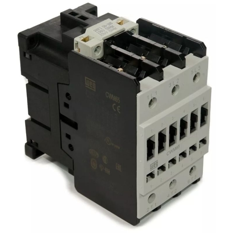 Contator Tripolar Weg Cwm 50A 220v + bloco auxiliar | Shopee Brasil