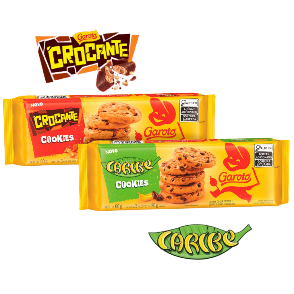 Cookies Caribe Garoto ou Crocante Garoto Super Lançamento! Kit Com 3 ...