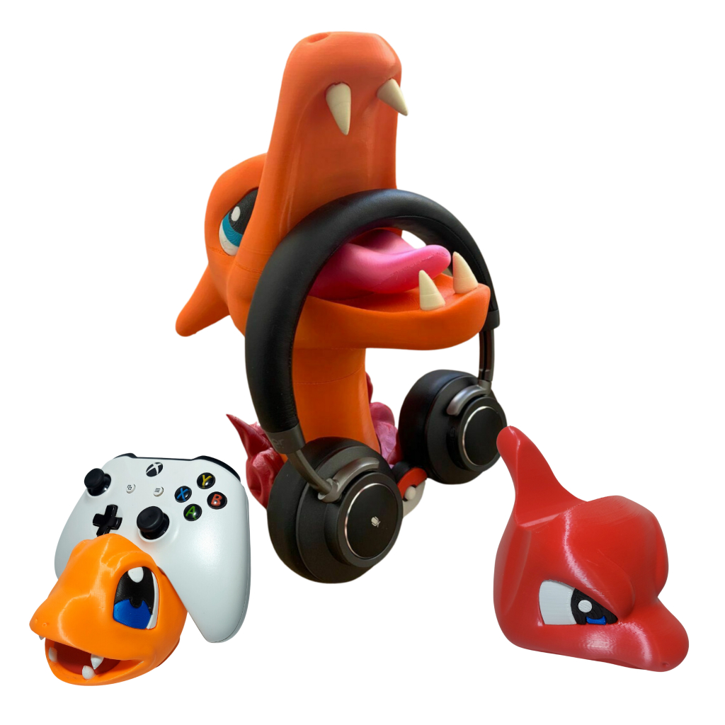 Suporte para Headset e Controle Playstation Xbox Pokémon Charizard ...