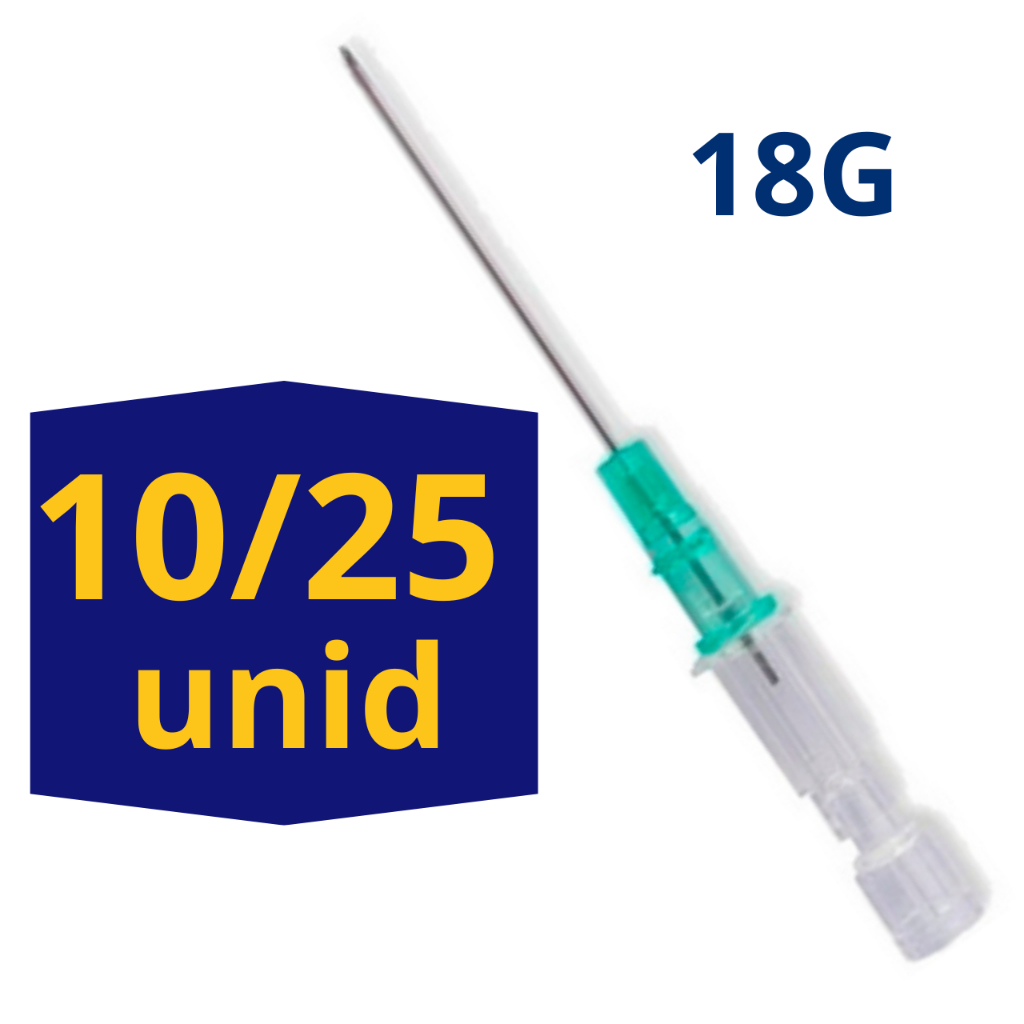 10/25 Unid. Cateter Intravenoso 18G Polymed - Jelco | Shopee Brasil