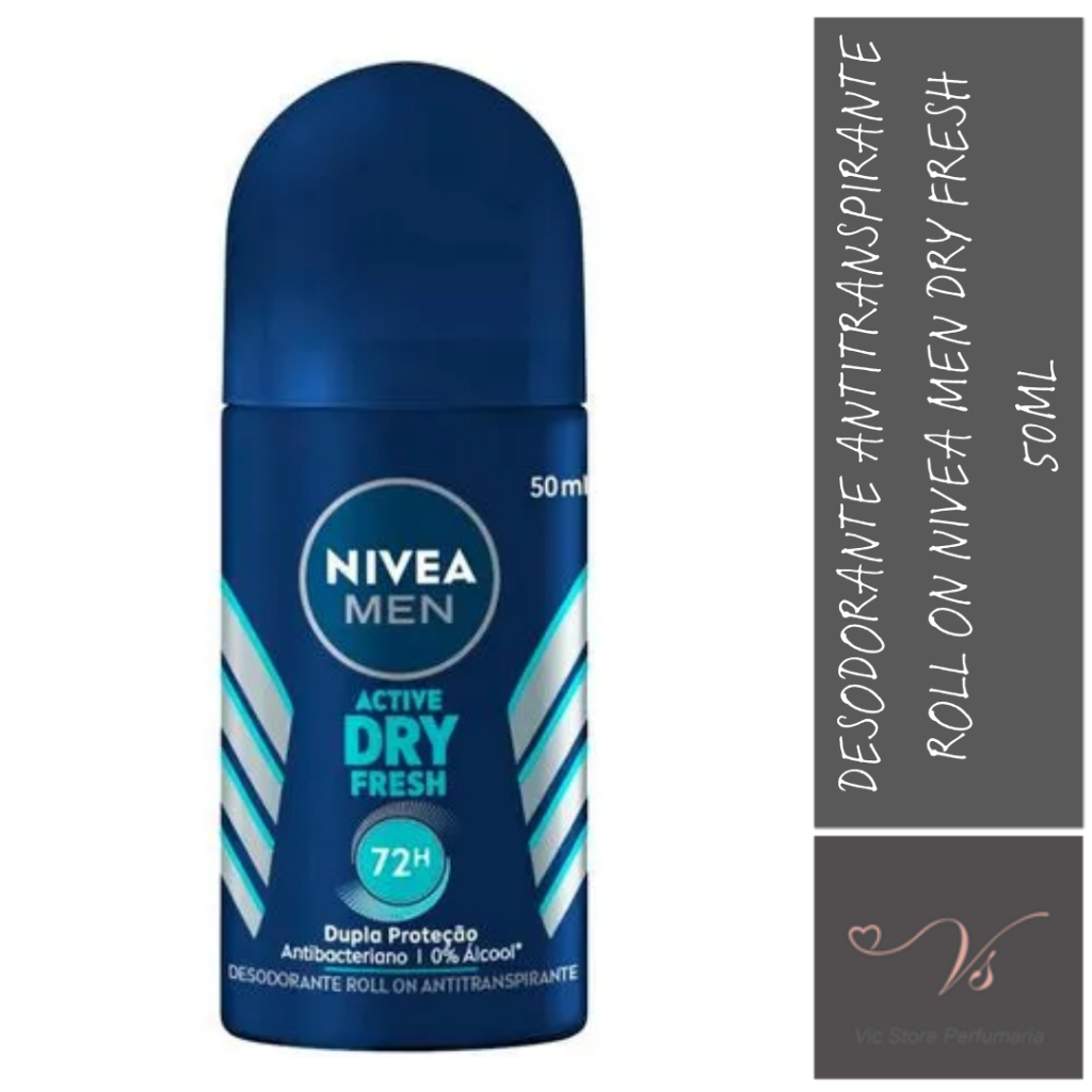 Desodorante Antitranspirante Roll On Nivea Men Dry Fresh 50ml | Shopee Brasil