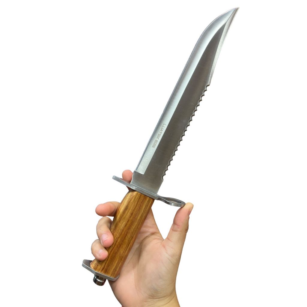 Faca Tipo Rambo C/ Quebra Vidro Com SERRA A154 | Shopee Brasil