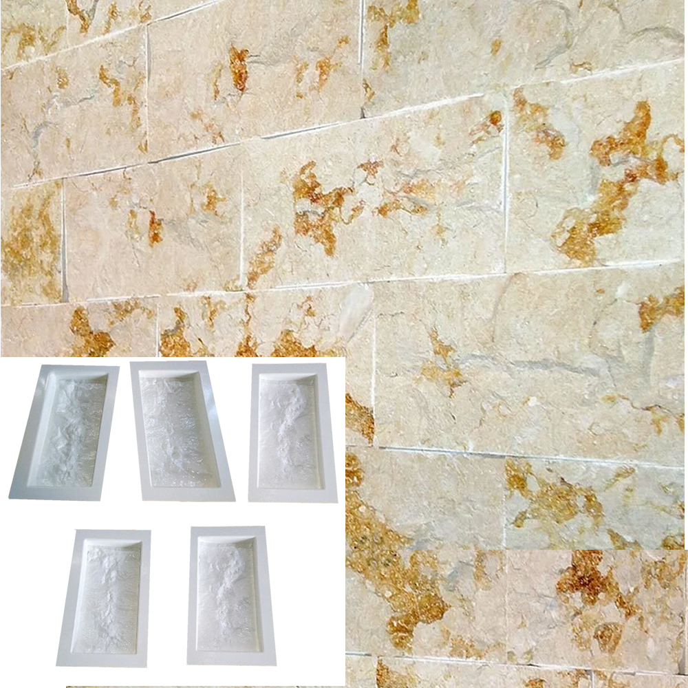 20 Forma Gesso 3D Tijolinho Rústico Egipcio 20x10cm ABS 2mm Molde de ...