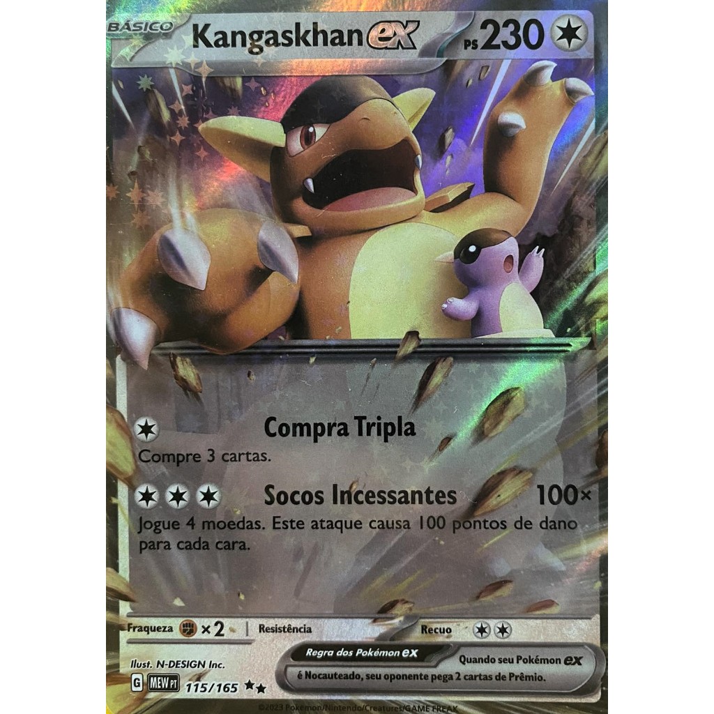 Carta kangaskhan Ex Coleção 151 Pokemon TCG | Shopee Brasil