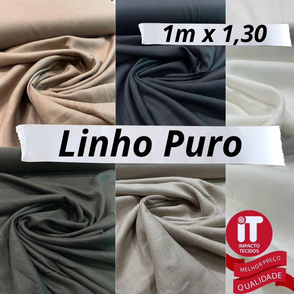 Tecido Linho Puro 100% Linho (1m x 1,40m) Alta qualidade | Shopee Brasil