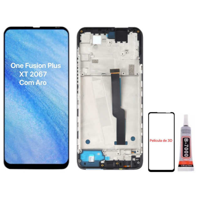 Tela Frontal Touch Display Lcd Compatível Moto One Fusion Plus Xt2067 Original A Pronto Entrega ...