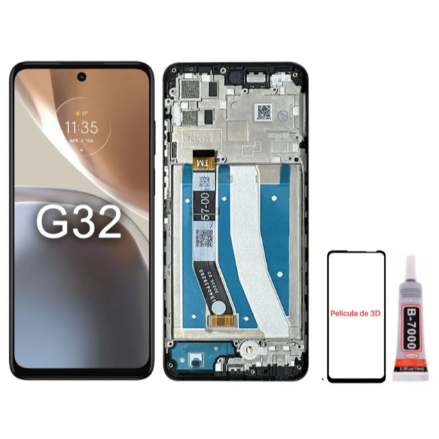 Frontal Touch Display Tela Original Vivid Moto G32&G73 5G Moto XT2235-1 XT2237-1 Sem Aro E Com ...