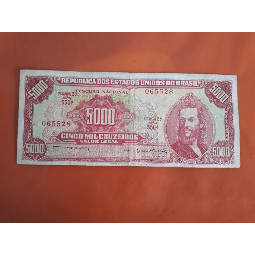 Cedula C 108 5000 Cruzeiros 1964 - MBC | Shopee Brasil